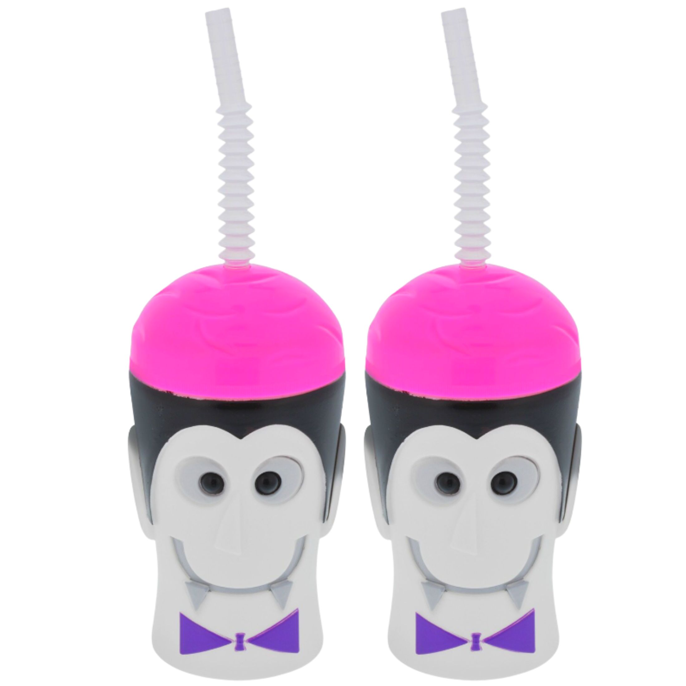 Vampire Halloween Plastic Tumbler - 16oz Cups with Straw (Set of 2 ...