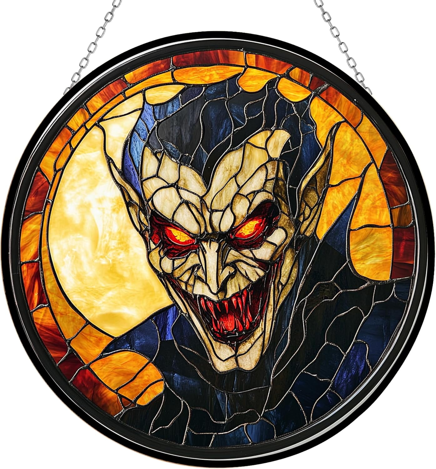 Vampire Halloween Stained Glass Window Hanging Window Suncatcher Glass ...