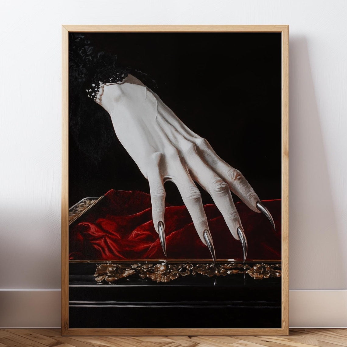 Vampire Hand Poster Wall Art Dark Academia Print Spooky Painting ...