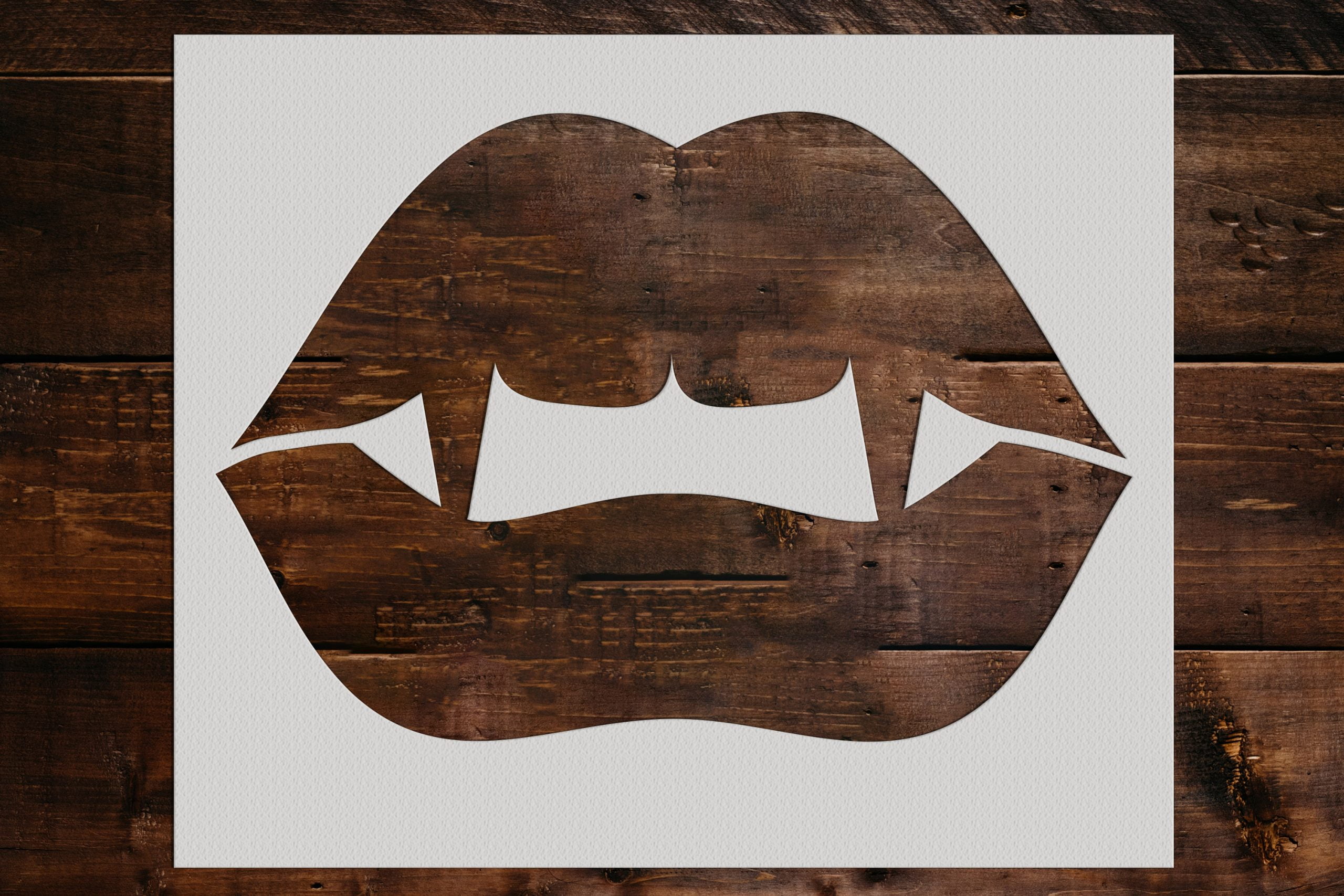 Vampire Lips Stencil - Art and Wall Stencil (36"x60") - Walmart.com