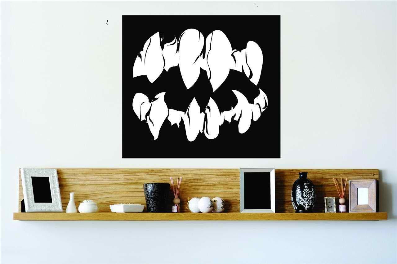 Vampire Mouth Fang Horror Scary Vinyl Wall Decal Peel & Stick Sticker ...
