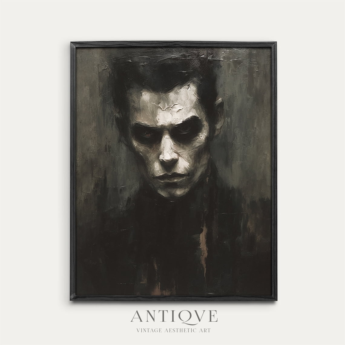 Vampire Portrait Textureddark Gothic Decor, ,989 Home Decor, 16x24 ...