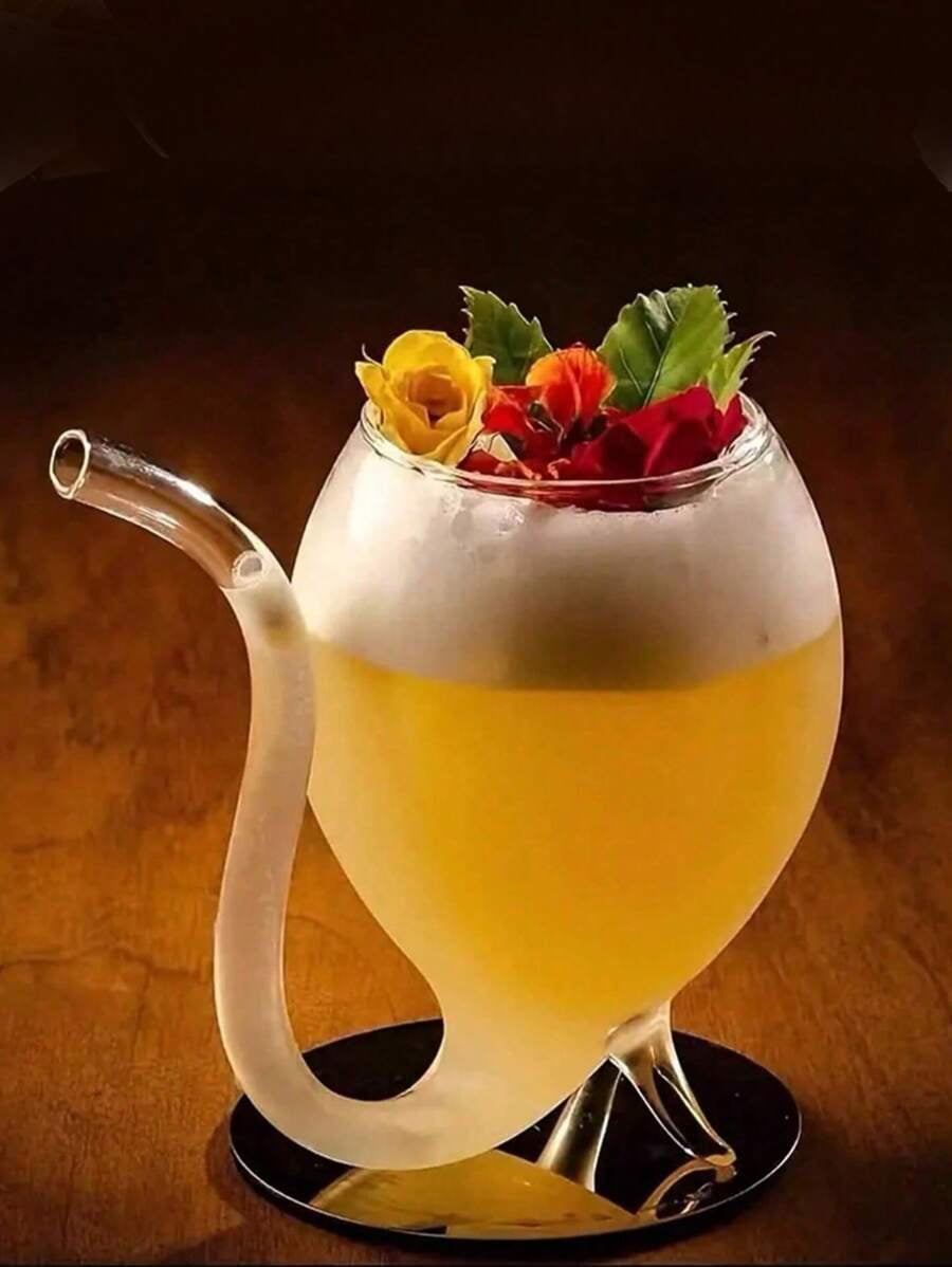 Vampire-Style Wine Glasses with Built-In Straws - Creative Cocktail ...