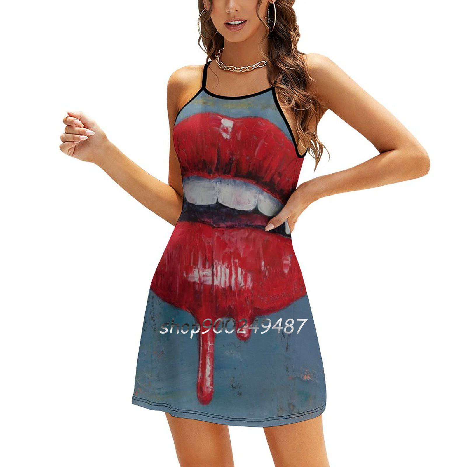 Vampire Sweet Elegant Dress Women Korean Kawaii Square Collar Dress ...