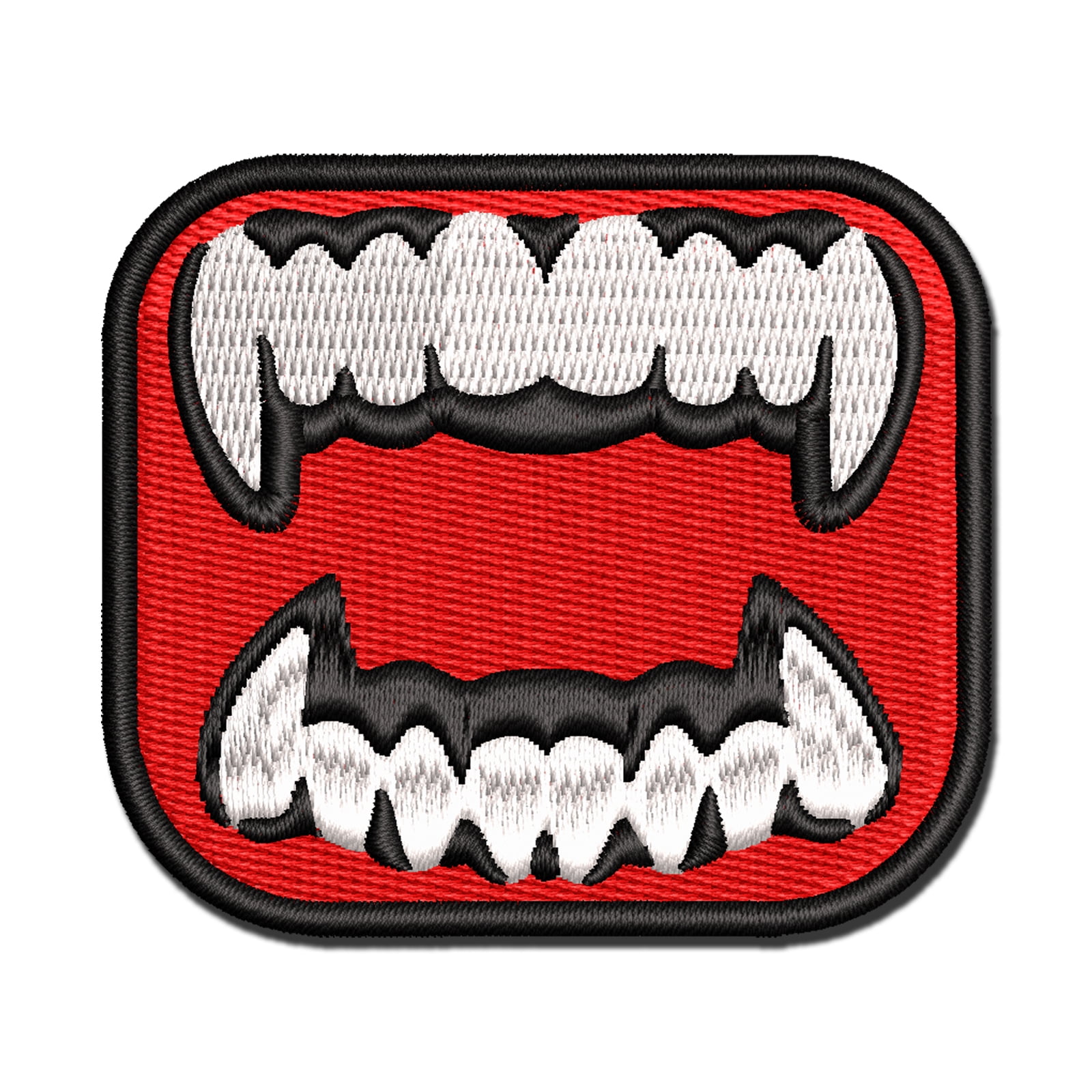 Vampire Teeth Fangs Jaws Mouth Halloween Applique Multi-Color ...
