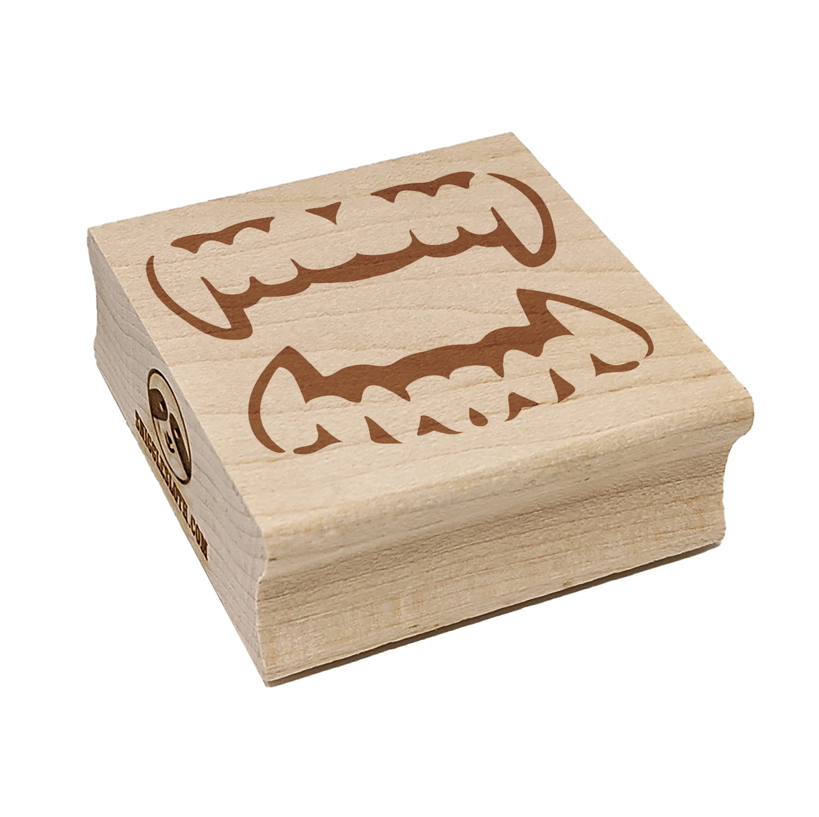 Vampire Teeth Fangs Jaws Mouth Halloween Square Rubber Stamp Stamping ...