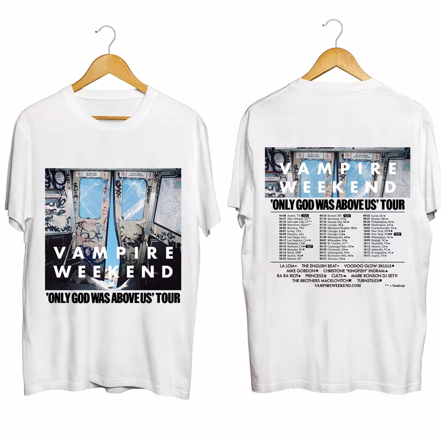 Vampire Weekend 2024 Concert Only God Was Above 2024 Tour Shirt ...