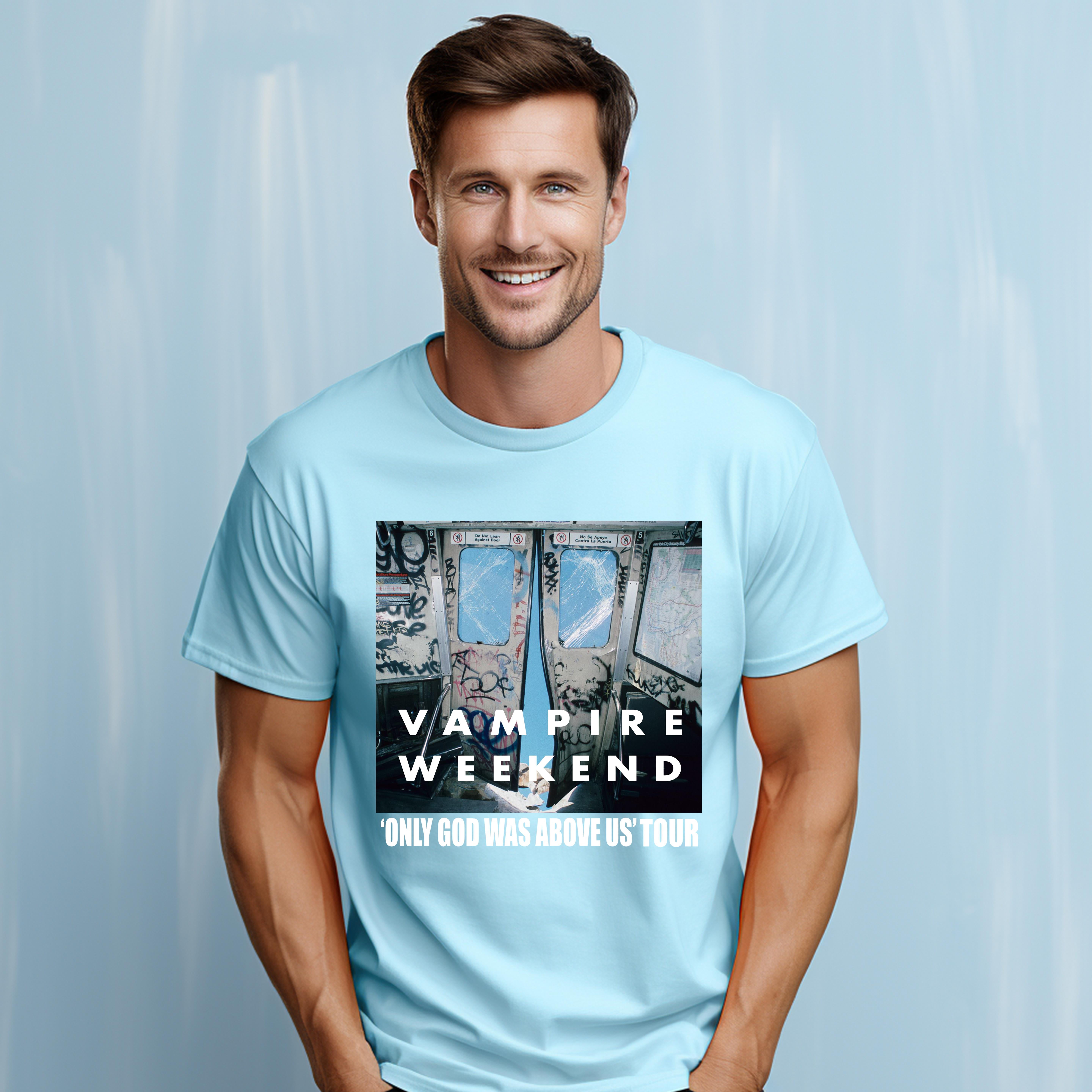 Vampire Weekend Only God Was Above Us Tour 2024 Unisex T Shirt Up To