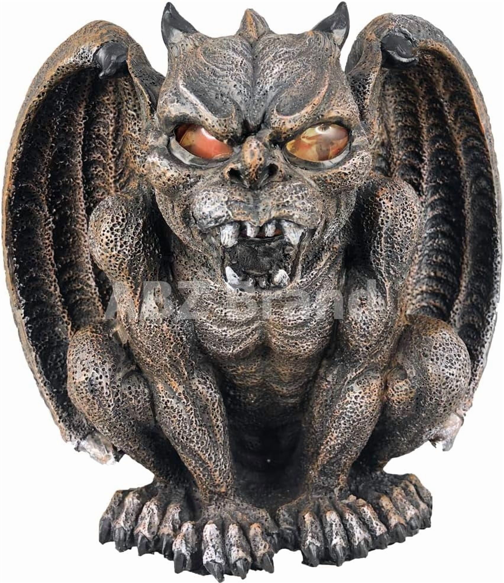 Vampire Winged Red Eye Standing Gargoyle Candle Holder Statue Figurine ...