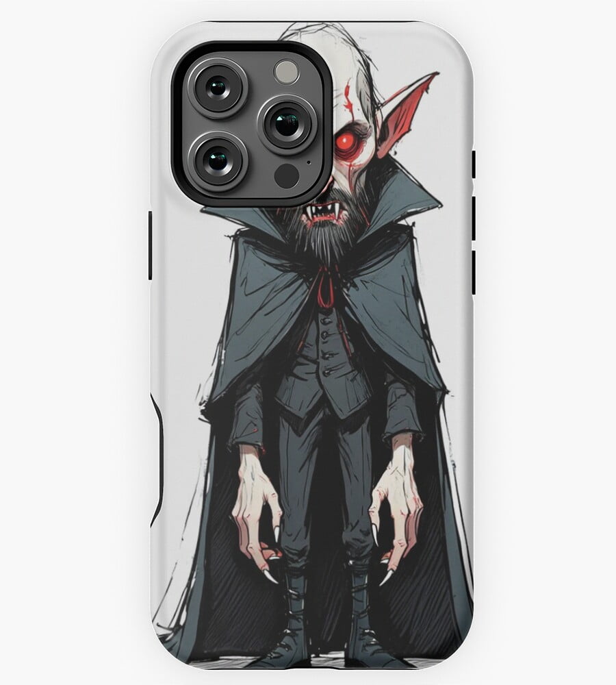Vampire cartoon illustration GA7720 Phone Case for iPhone 11 to 17 Pro ...