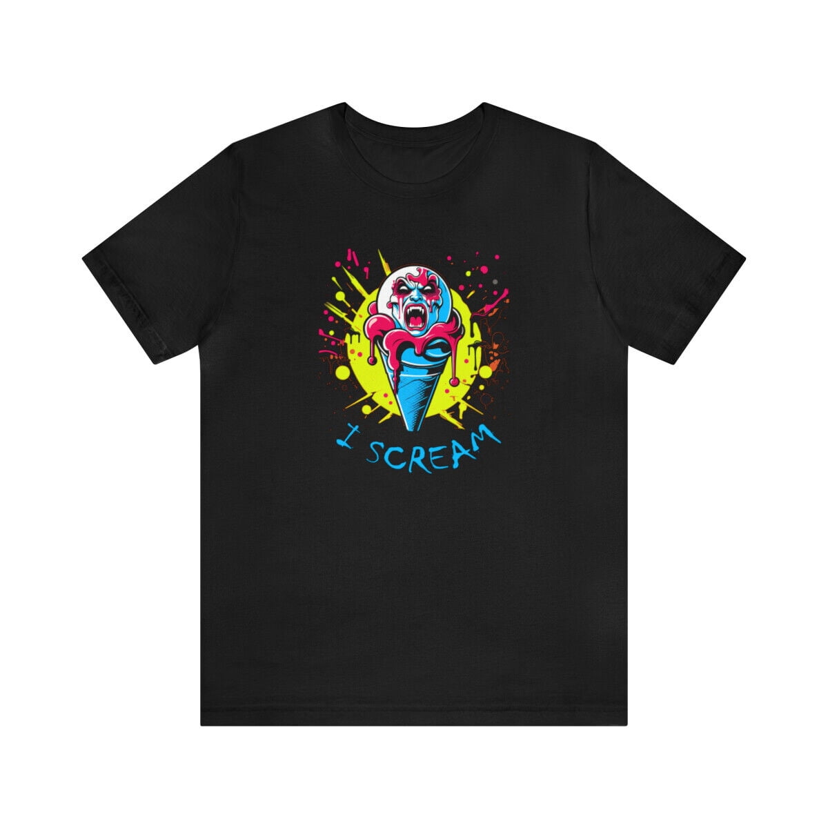 Vampire i scream ice cream colorful splash design for halloween gift or ...