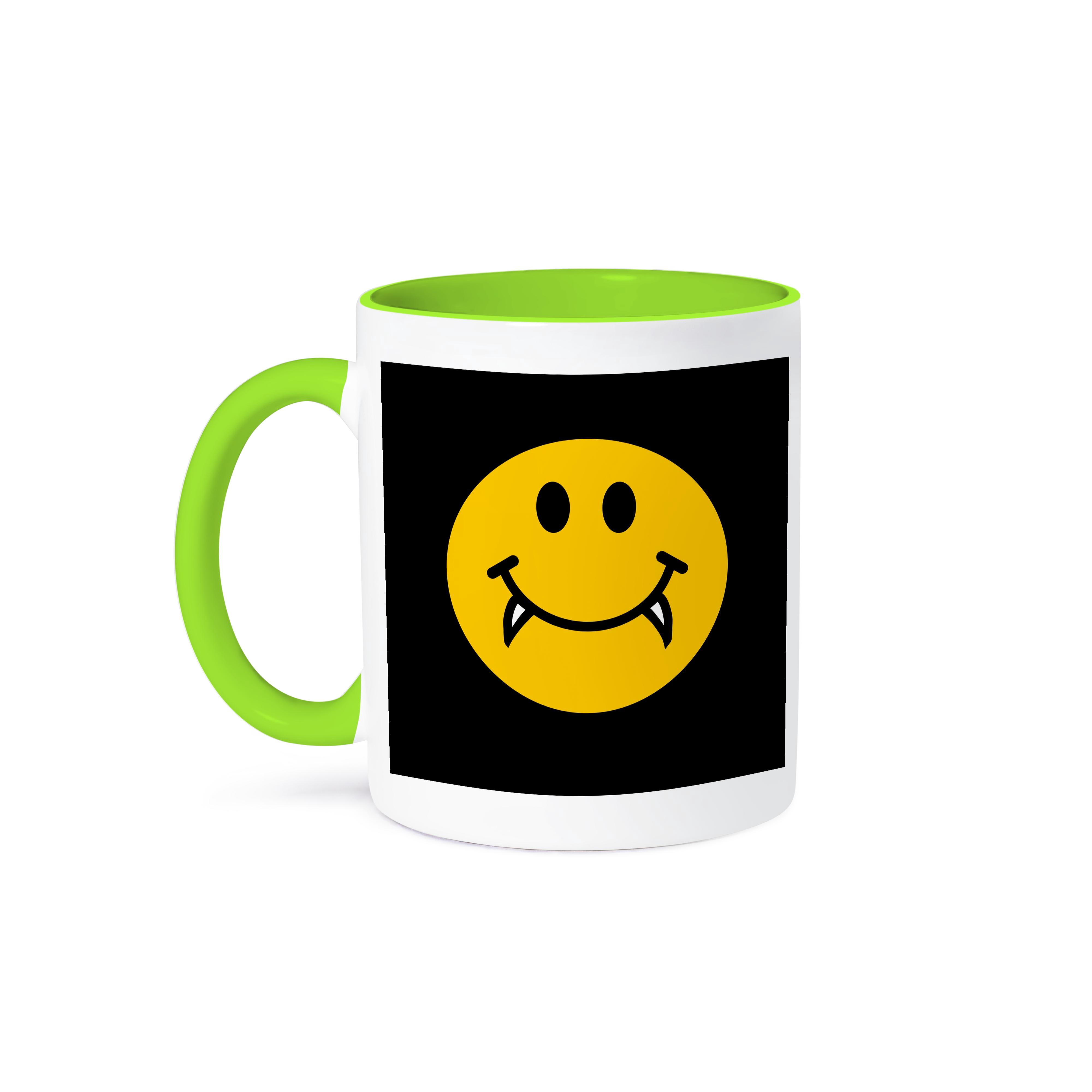 3dRose, Vampire smiling face with fangs - Happy yellow cartoon dracula ...