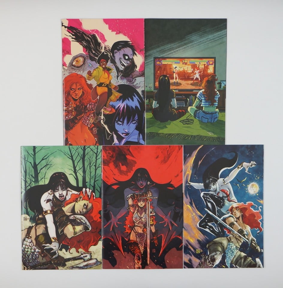 Vampirella versus Red Sonja #1-5 VF/NM complete series All Cover D ...