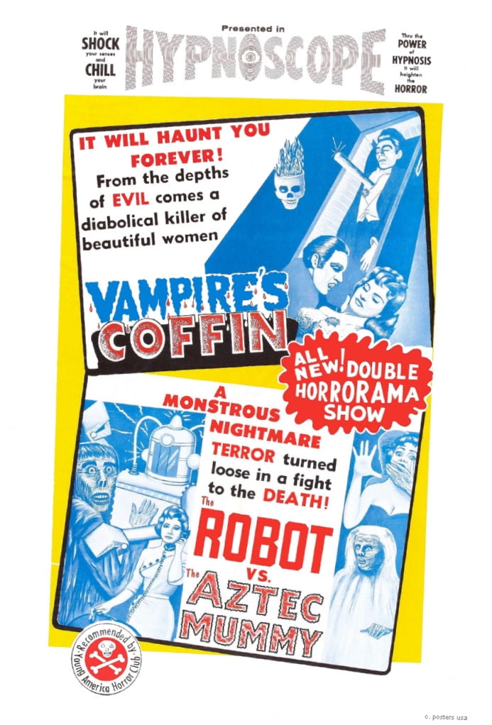Vampires Coffin poster Metal Sign 8inx 12in Print on Metal 8x12 Square ...