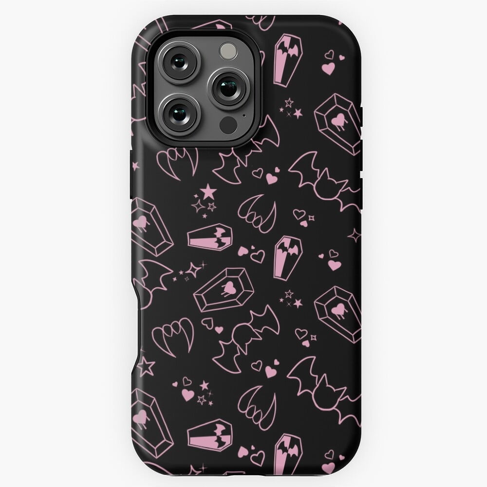 Vampireura Pink Pastel Goth Vampire Coffin Bats Case for iPhone 17 16 ...