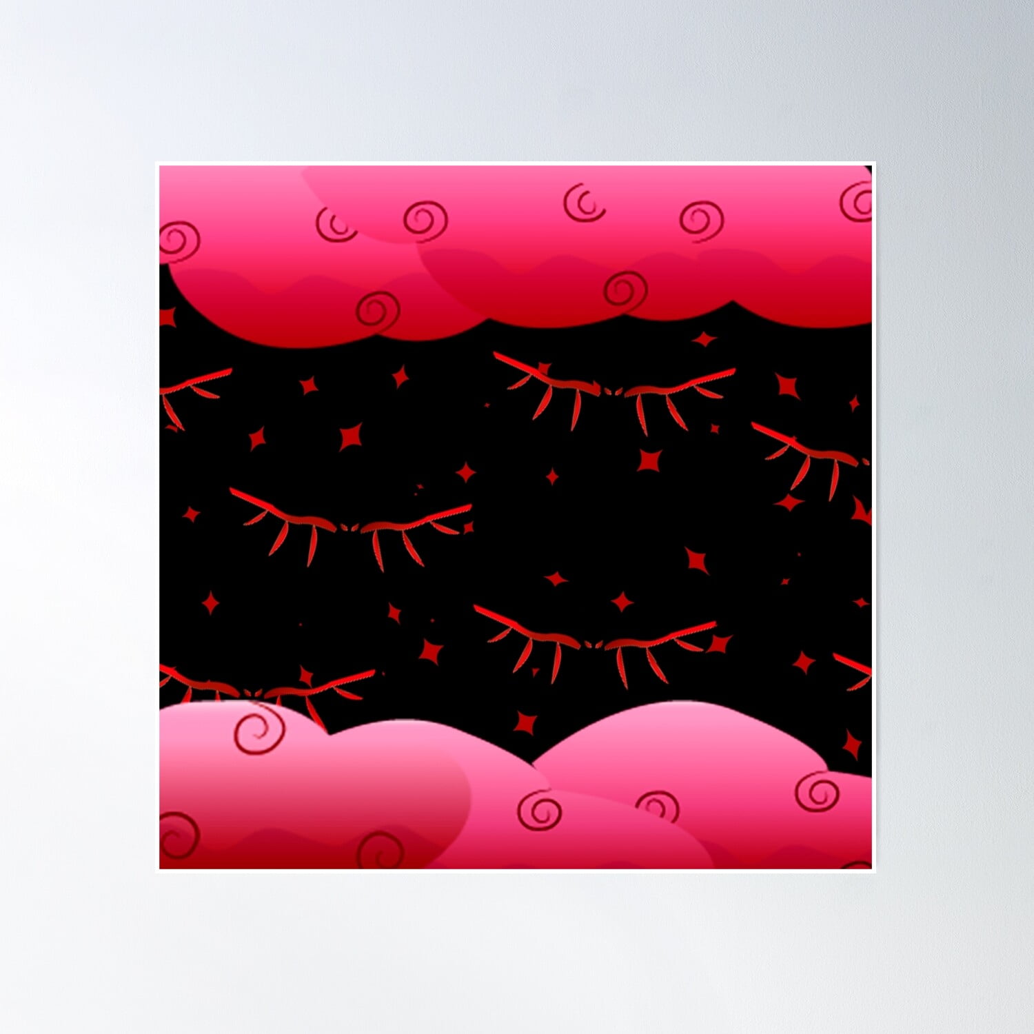 Vampiric Red Sky Poster Wall Art, Modern Wall Decor, 24x24 UNFRAMED ...