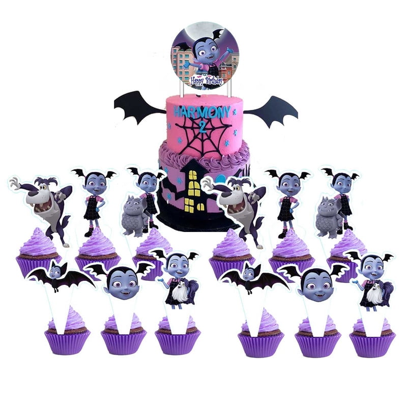 Vampirina Cake Topper Cupcake Set Party Supplies Decoration Birthday ...