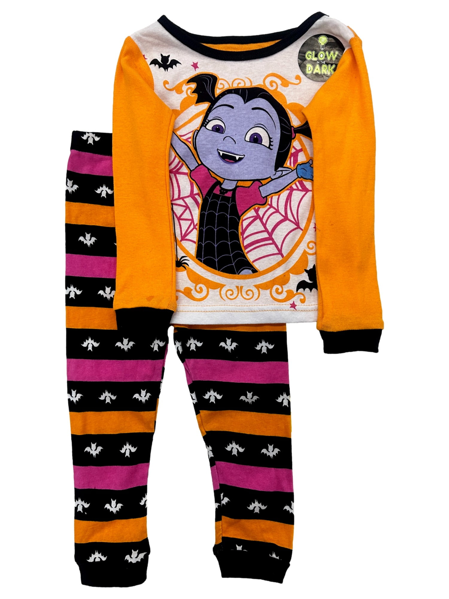 Vampirina Disney Toddler Girls Orange Halloween Cotton Pajamas Sleep ...