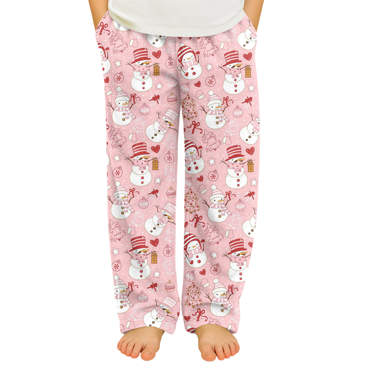 Vamuko Christmas Pajama Pants for Girls Wide Leg Christmas Pj Pants ...