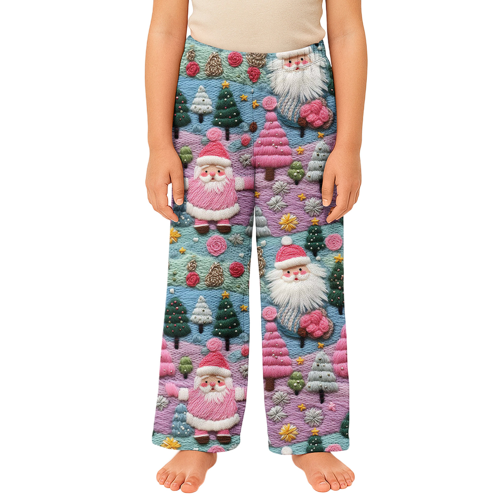 Vamuko Girls Christmas Pj Pants Cotton Christmas Tree Pajama Pants ...