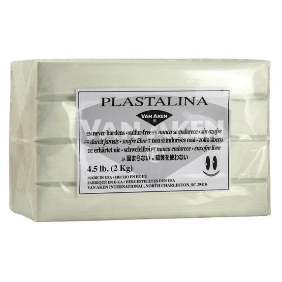 Van Aken Sculpting Modeling Clay, 4.5 lbs., White, Non-Toxic, Reusable ...