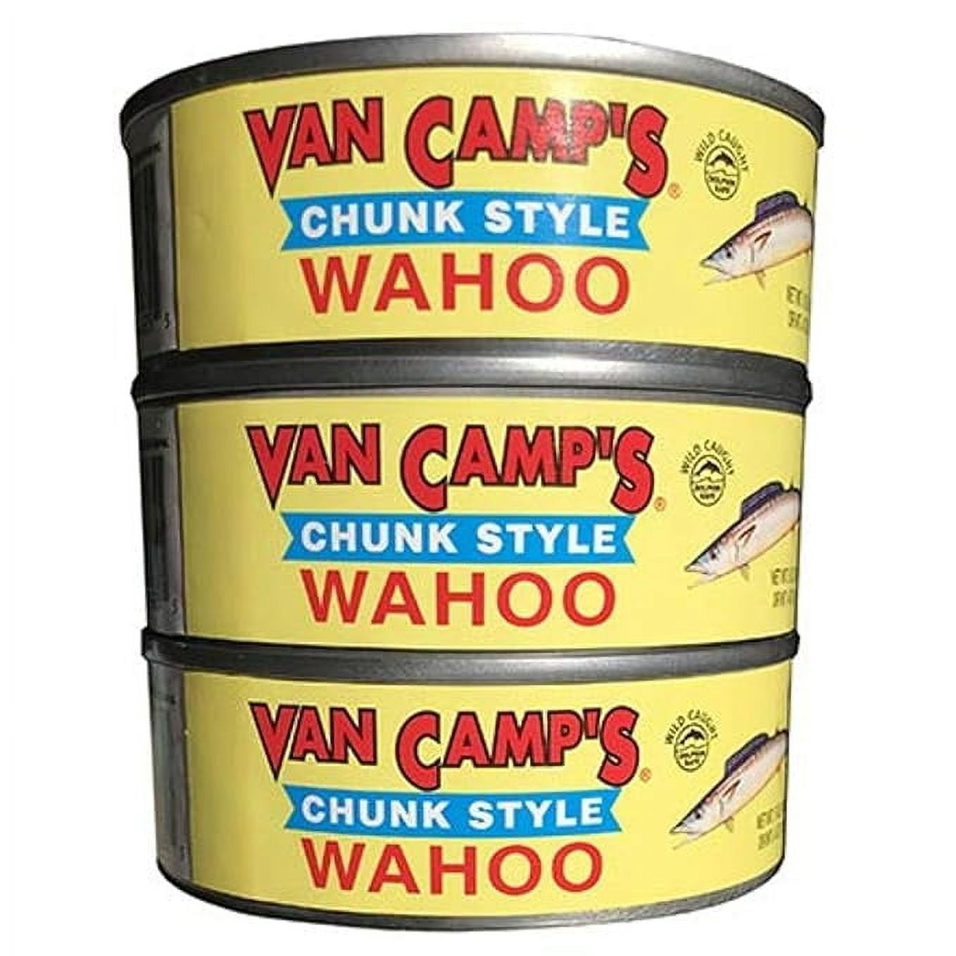 Van Camp's Chunk Style Wahoo (Pack of 3 x 5 Oz CAN) It's More Tuna-like ...
