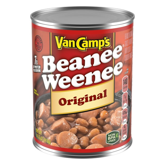 Van Camp's Original Beanee Weenee, Canned Food, 14.75 oz. - Walmart.com