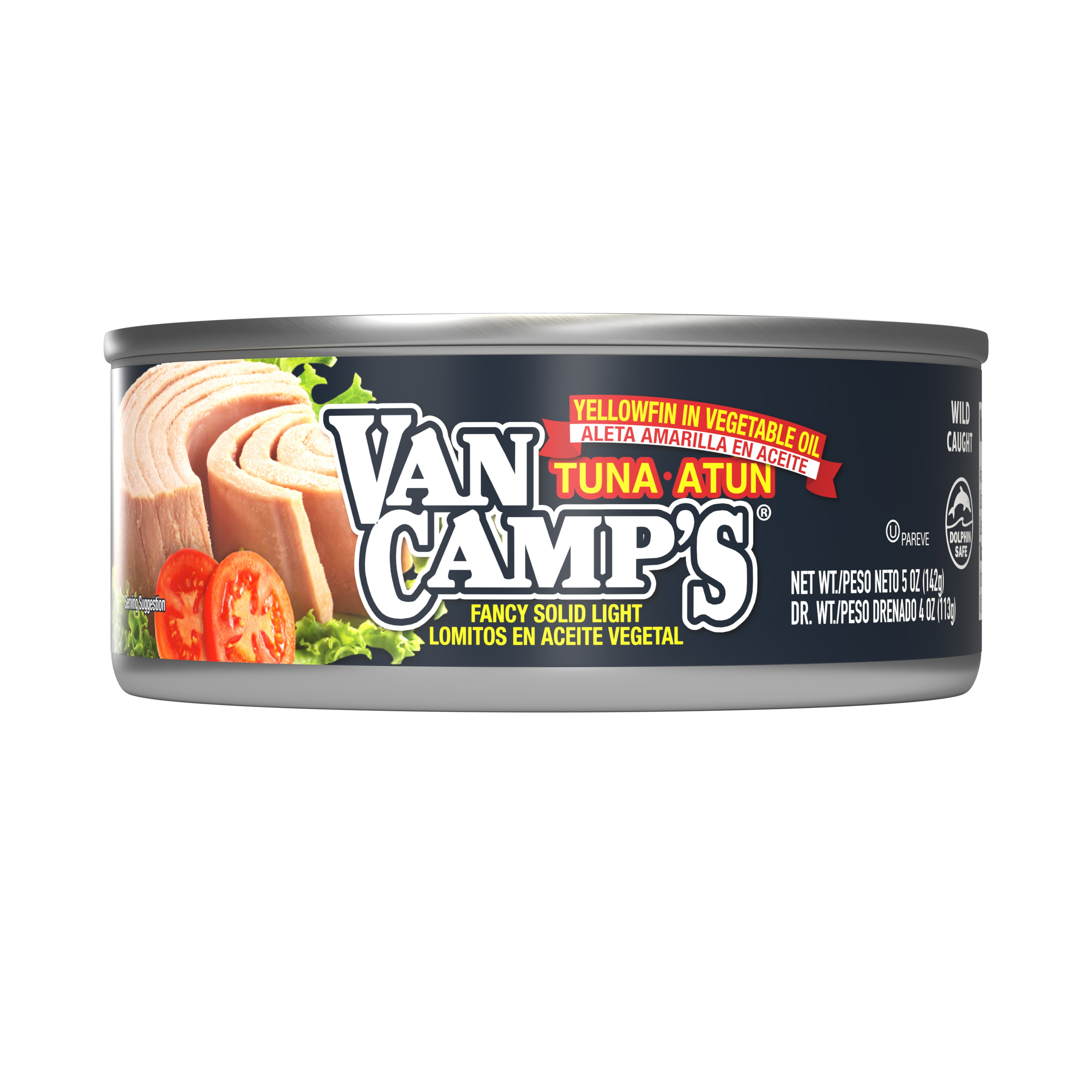 Van Camp's Seafood Solid Light Yellowfin Tuna in Oil 5 oz - Walmart.com