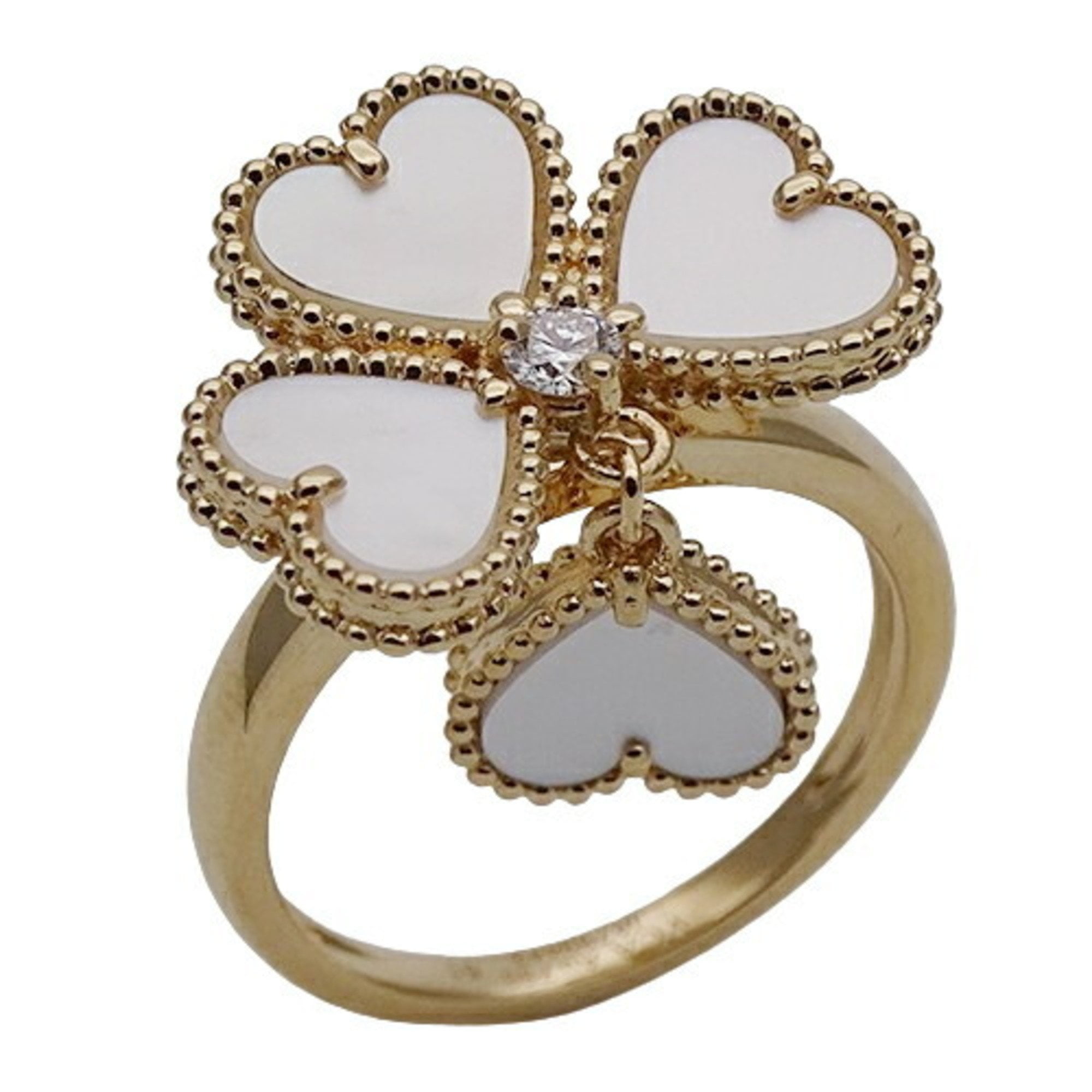 Pre-Owned Van Cleef & Arpels Ring Heart Sweet Alhambra F Yearage Ladies ...
