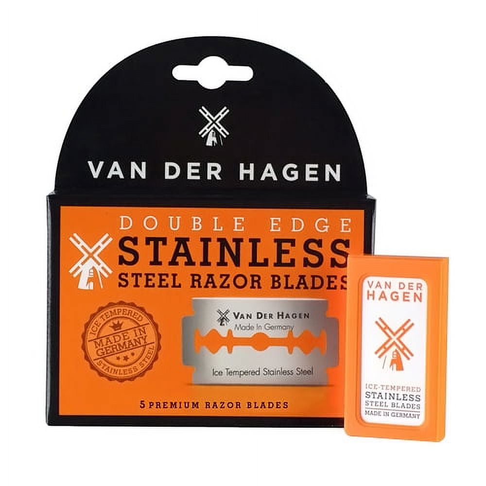 Van Der Hagen Double Edge Stainless Steel Razor Blades, 5 Ea, 6 Pack ...