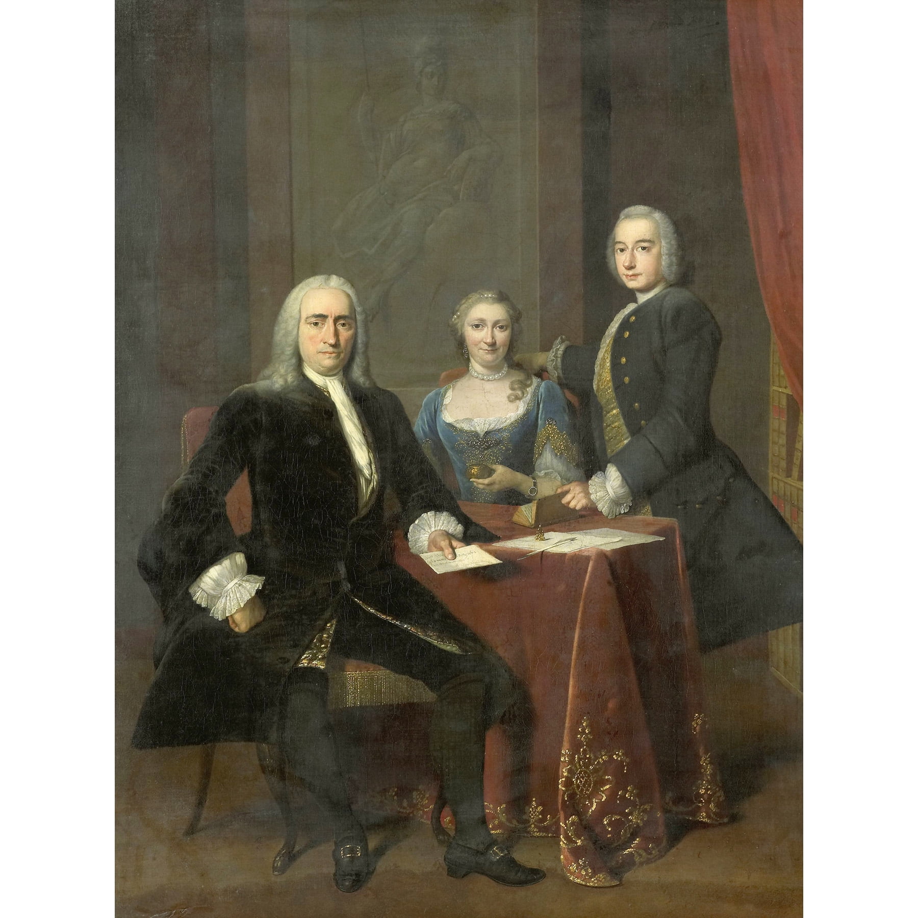 Van Der Mijn Family Group Portrait Painting Extra Large XL Wall Art ...