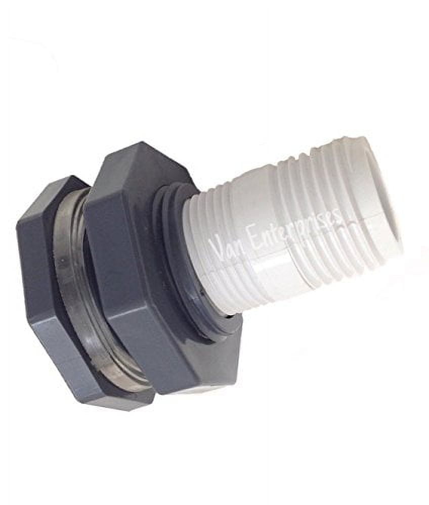 Van Enterprises 3/4" Bulkhead Fitting with Garden Hose Adapter Kit for ...