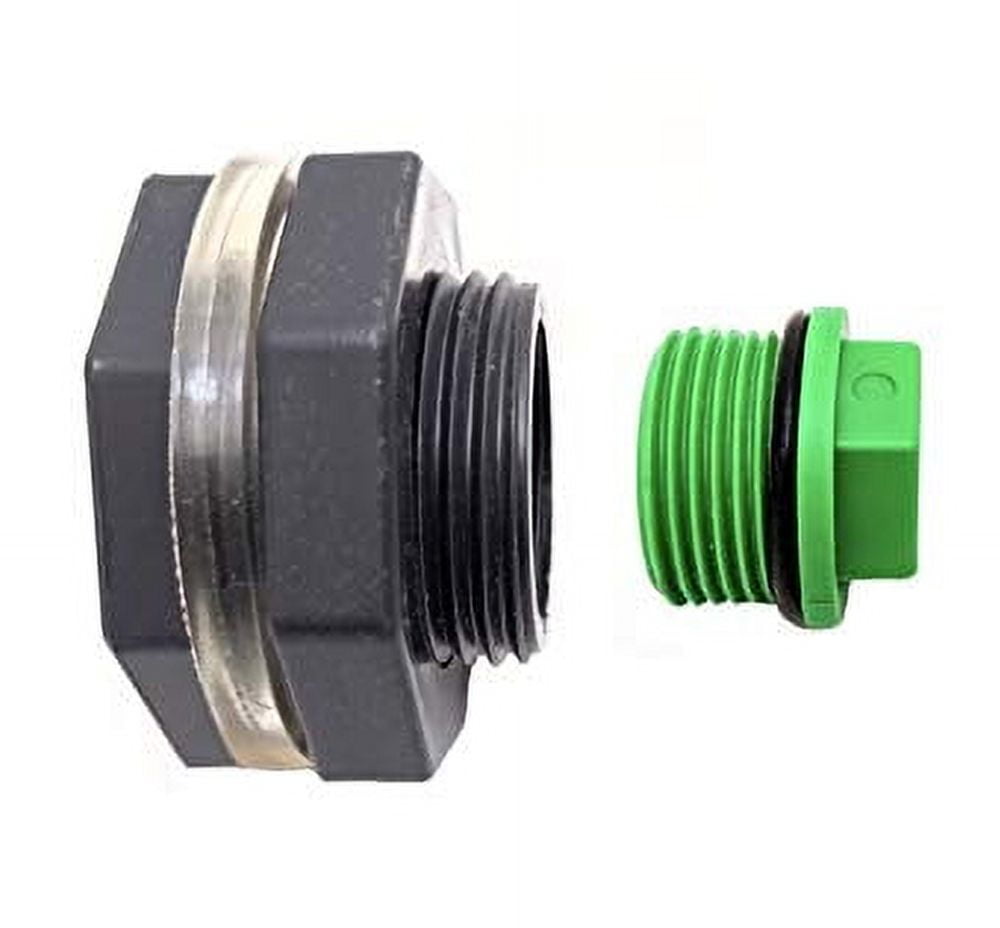 Van Enterprises Drip Irrigation Kit with 3/4" Bulkhead Adapter and Plug ...