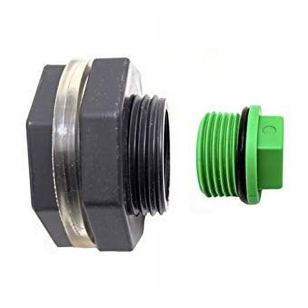Van Enterprises 3/4" Drain Valve Plug Kit for Rain Barrels, Tuff Stuff ...