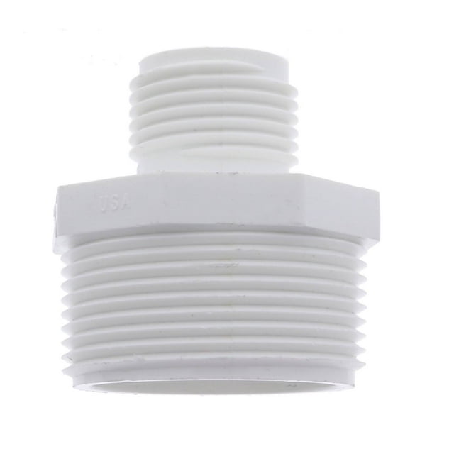 Van Enterprises PVC Garden Hose Adapter (Male 1.5" NPT x 3/4" GHT) for ...