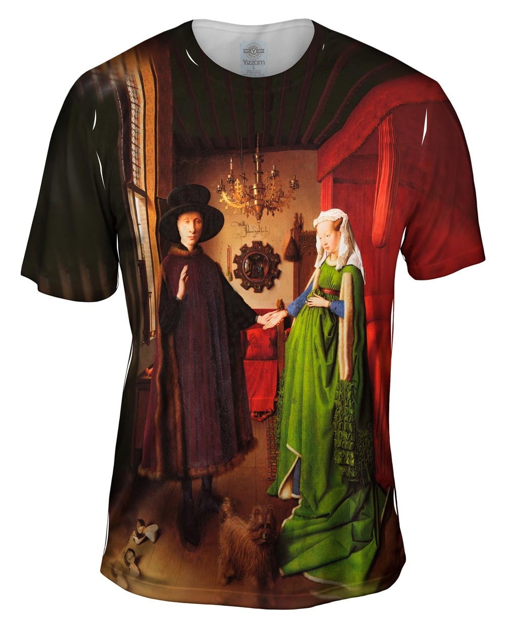 Van Eyke - Giovanni Arnolfini And His Wife 1434 Mens T-Shirt All Over ...