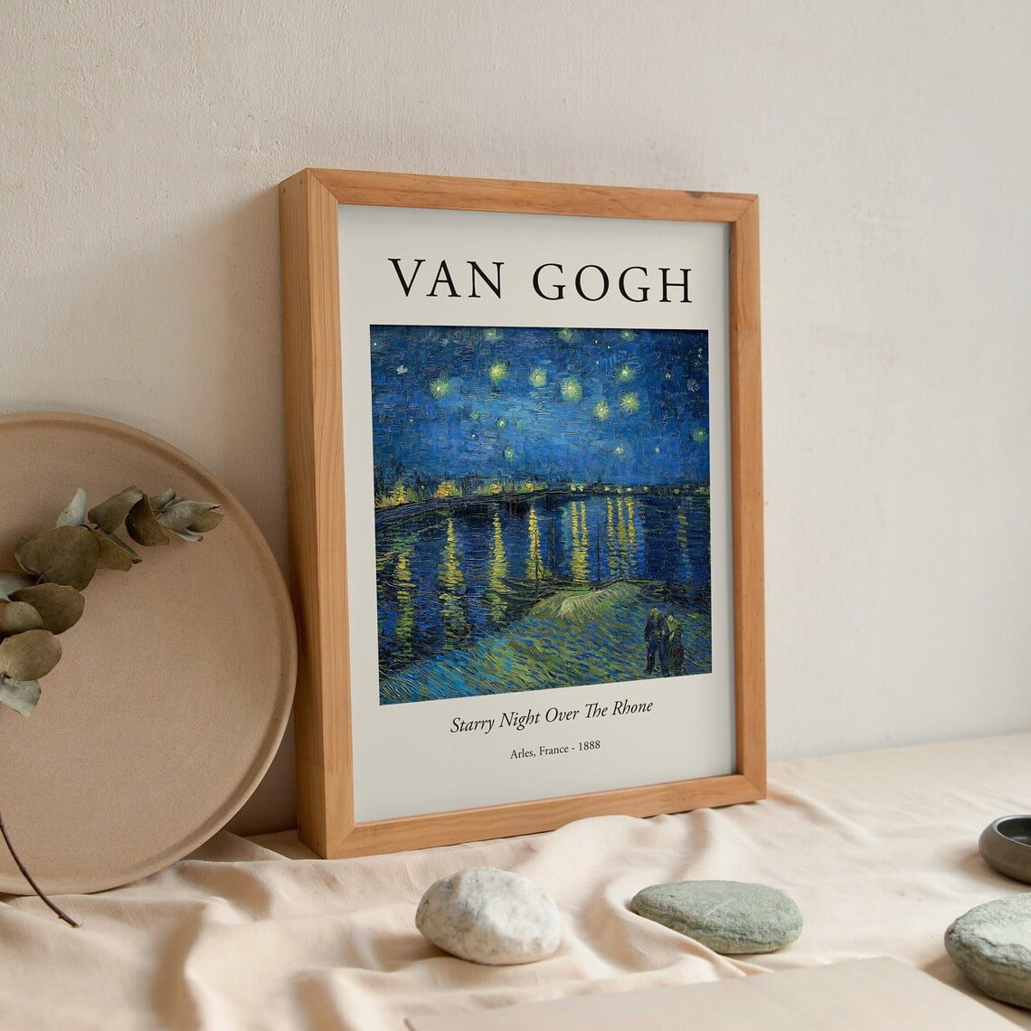 Van Gogh Art Print, Blue Starry Night Print, Van Gogh Poster, Retro ...