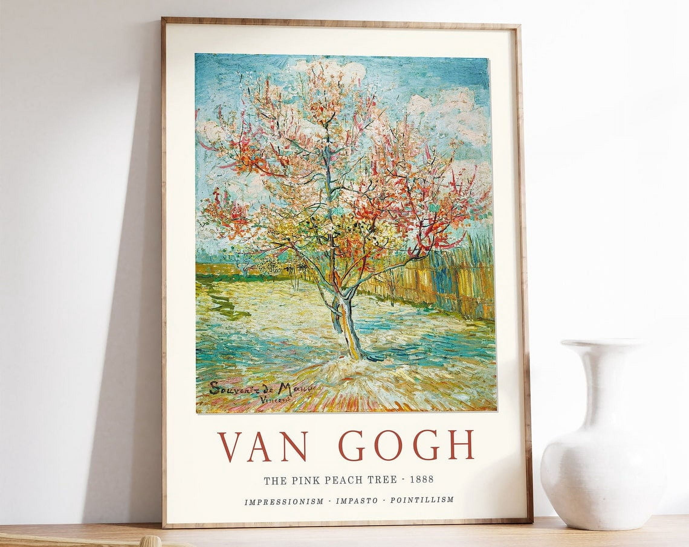 Van Gogh Art Print, The Pink Peach Tree, Van Gogh Poster, Famous ...