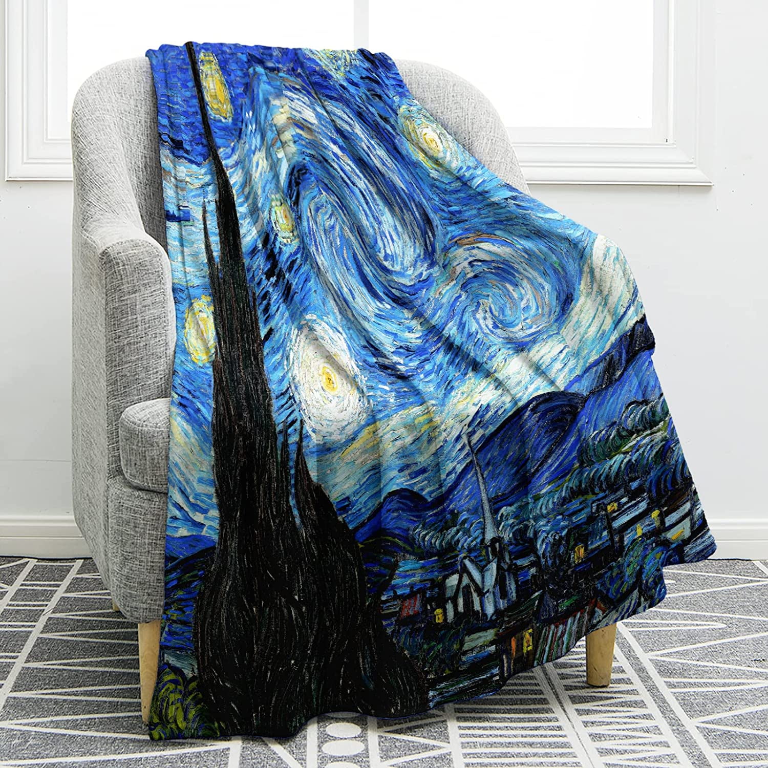 Van Gogh Blanket Gifts for Women Men, Vincent Van Gogh The Starry Night Throw Blankets Gifts for ...