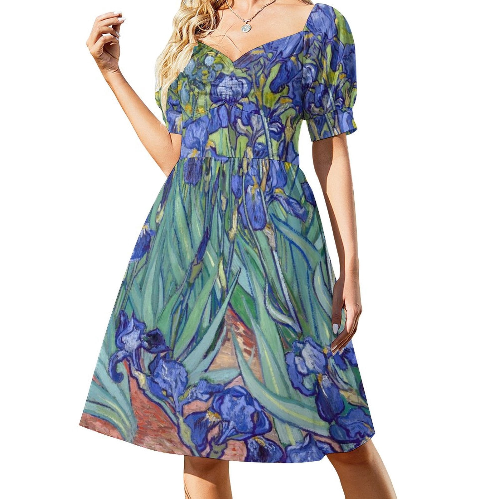 Van Gogh Dress women's summer clothing dresses with short sleeves women ...