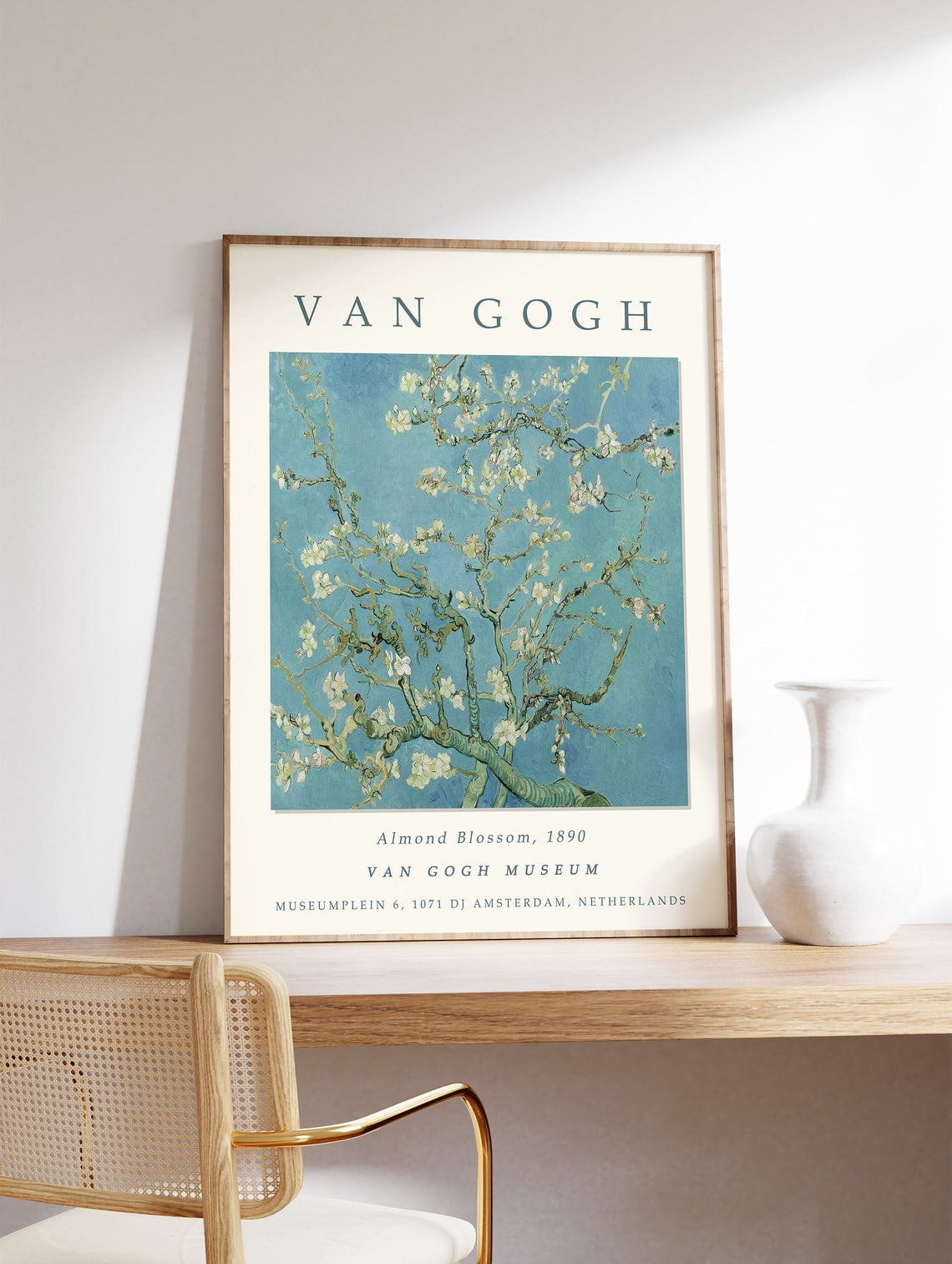 Van Gogh Exhibition Poster, Almond Blossom, Van Gogh Art Print, Floral ...