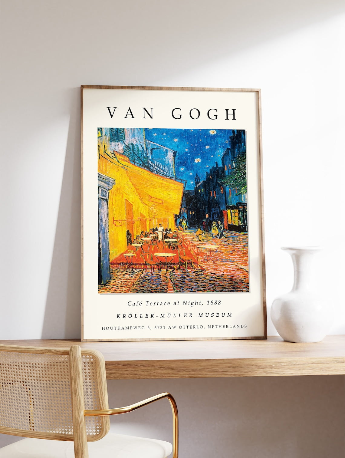 Van Gogh Exhibition Poster, Cafe Terrace At Night, Van Gogh Art Print ...