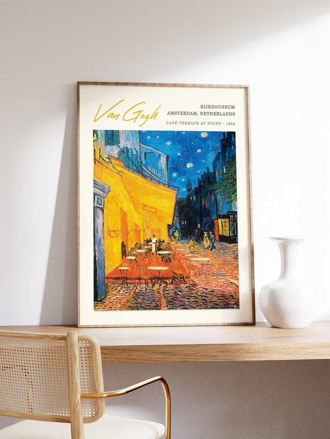 Van Gogh Exhibition Poster, Cafe Terrace At Night, Van Gogh Art Print ...