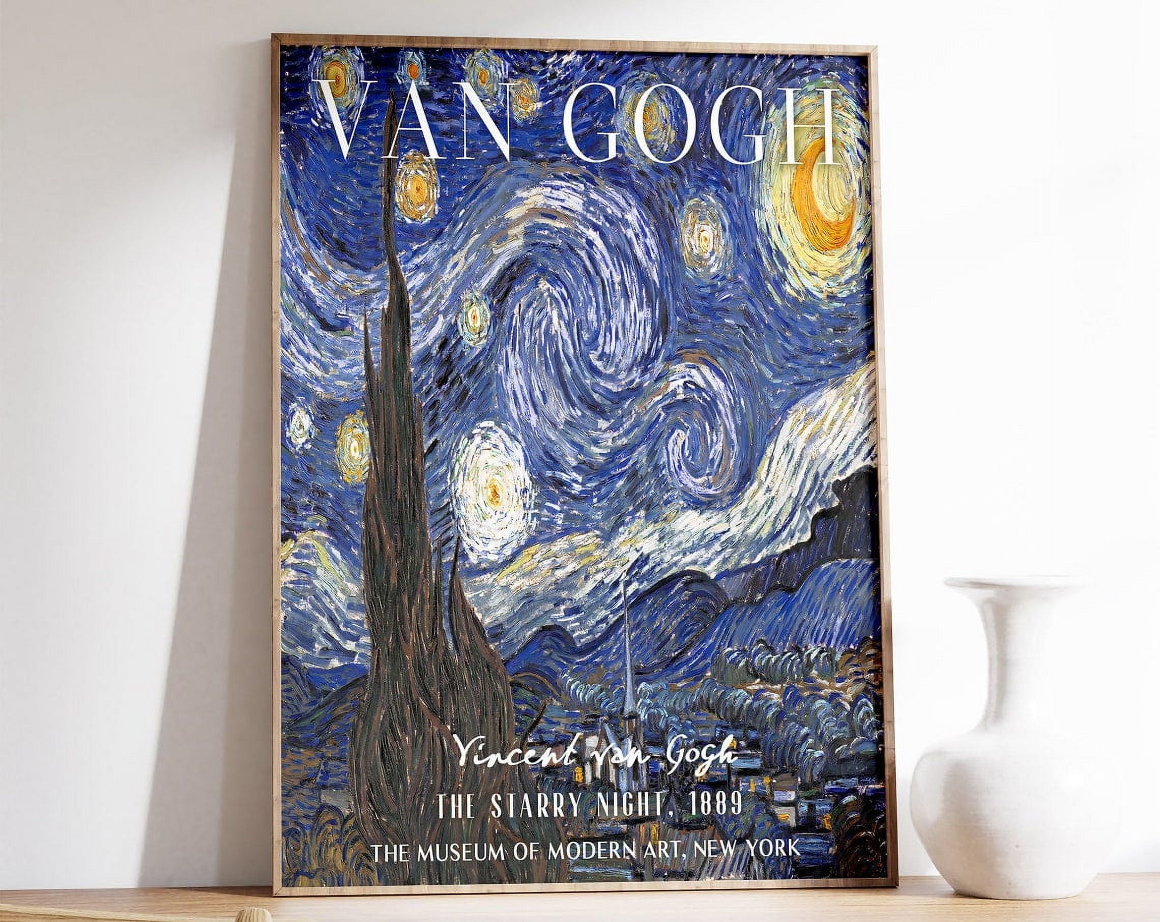 Van Gogh Exhibition Poster, Gallery Quality Art Print, The Starry Night ...