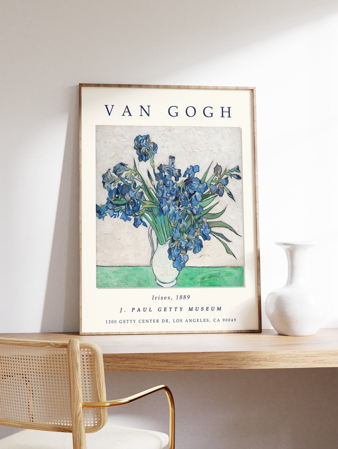 Van Gogh Exhibition Poster, Irises, Van Gogh Art Print, Floral Wall Art ...