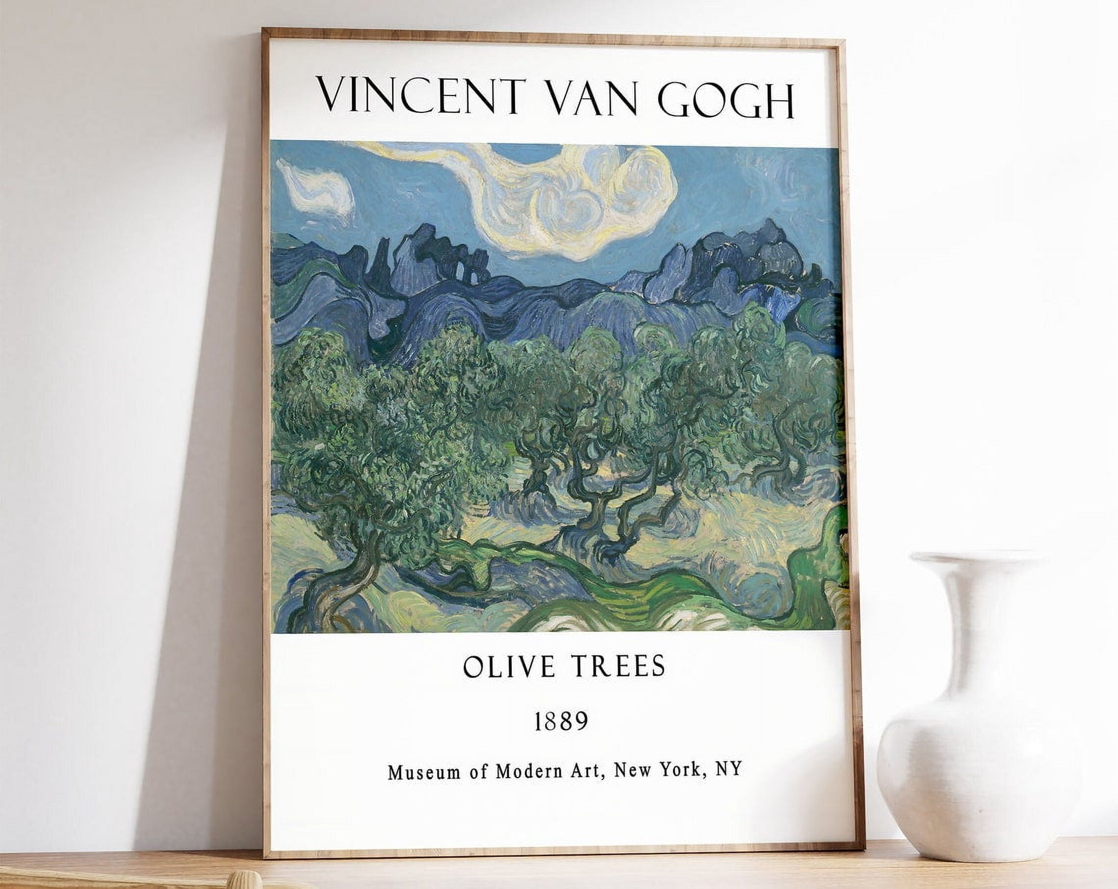 Van Gogh Exhibition Poster, Olive Trees, Van Gogh Floral Art Print ...