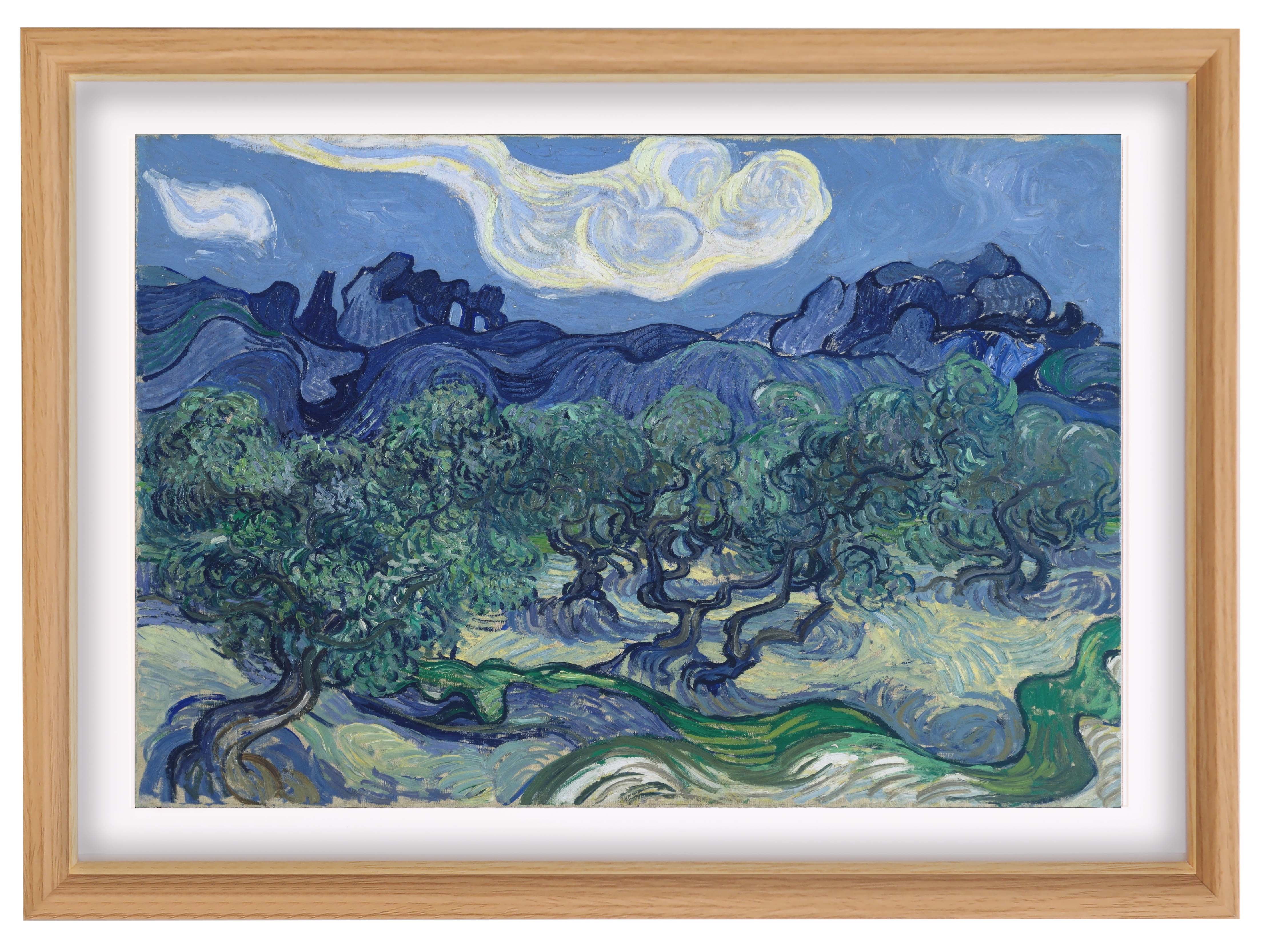 Van Gogh Framed Wall Art Print Olive Trees With The Alpilles Wall Decor ...