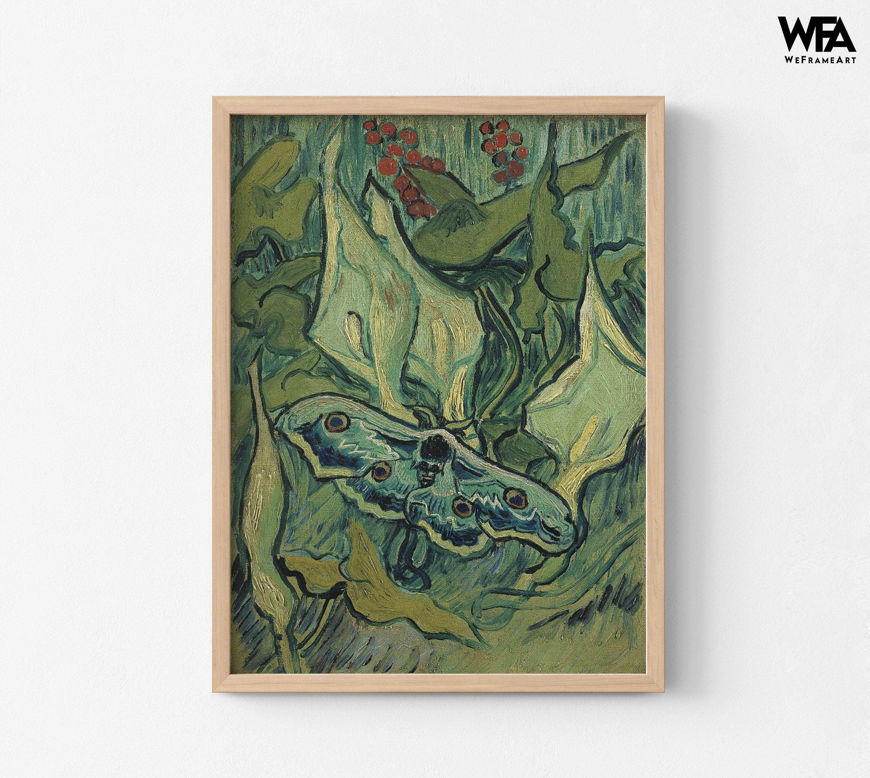 Van Gogh Giant Peacock Moth Painting,Framed Great Peacock Moth Print ...