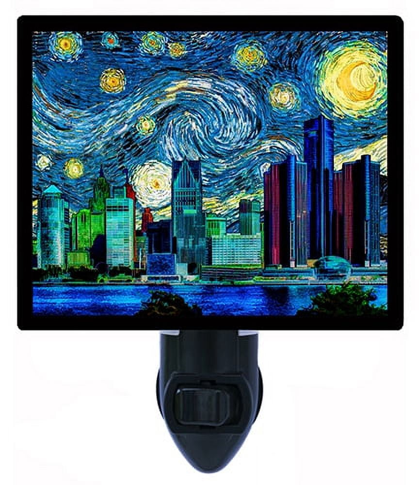 Night Light - Detroit Starry Night. | Van Gogh Theme, Includes Free ...