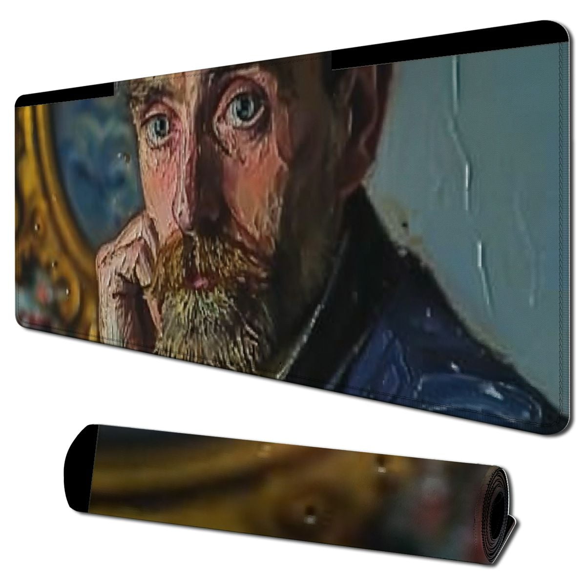 Van Gogh Portrait of Dr. Gachet Large Mouse Pads Rubber Base Desk Mat ...